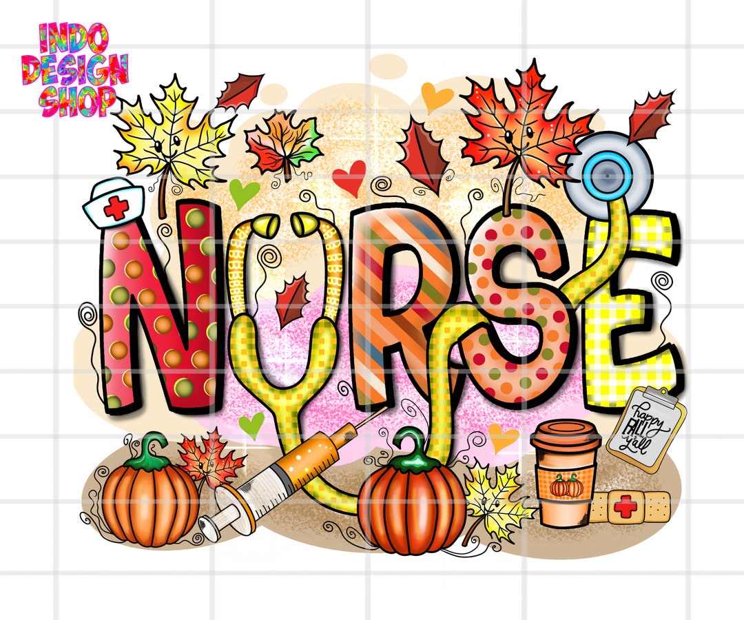 Fall Nurse Png, Fall Nurse Sublimation Design, Hello Fall Png, Fall ...