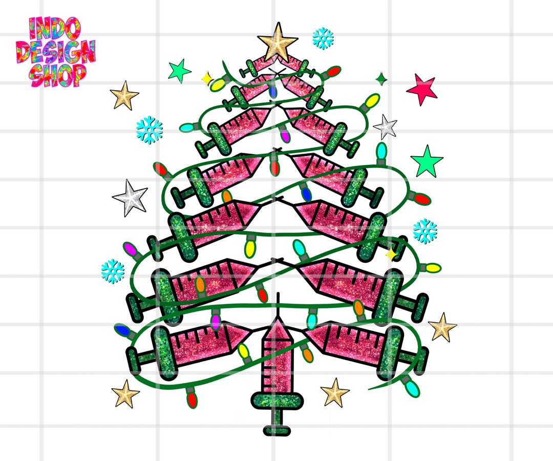 Christmas Nurse Png, Christmas Injection Tree Png Sublimation Design ...