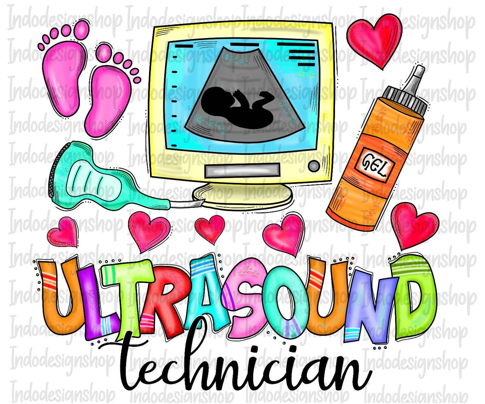 Ultrasound Technician Png Ultrasound Tech Sublimation Design - Etsy