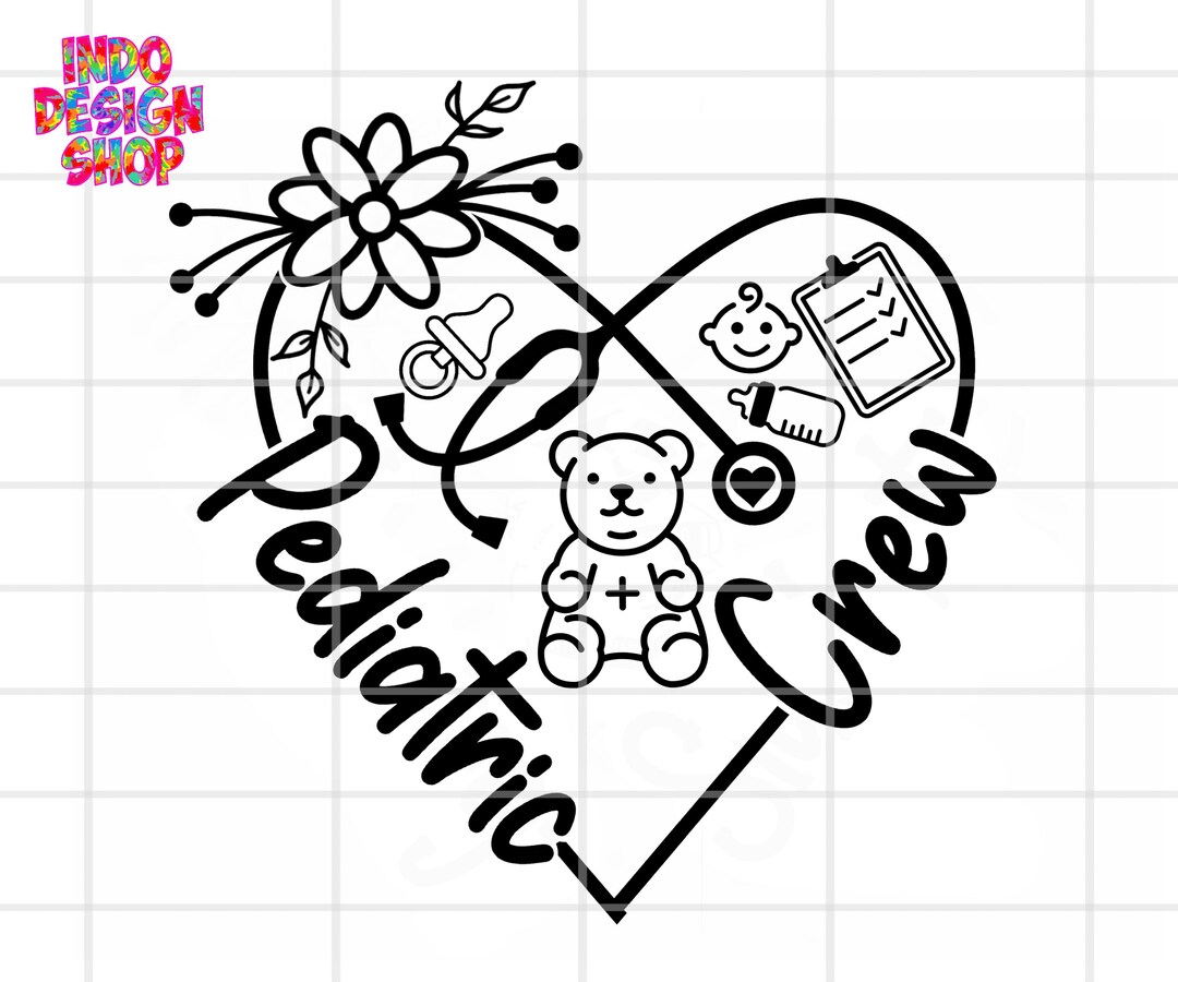 PEDS Crew Svg Png, Floral Pediatric Nurse Svg Png Sublimation Design ...