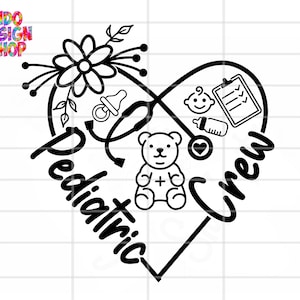 PEDS Crew Svg Png, Floral Pediatric Nurse Svg Png Sublimation Design ...