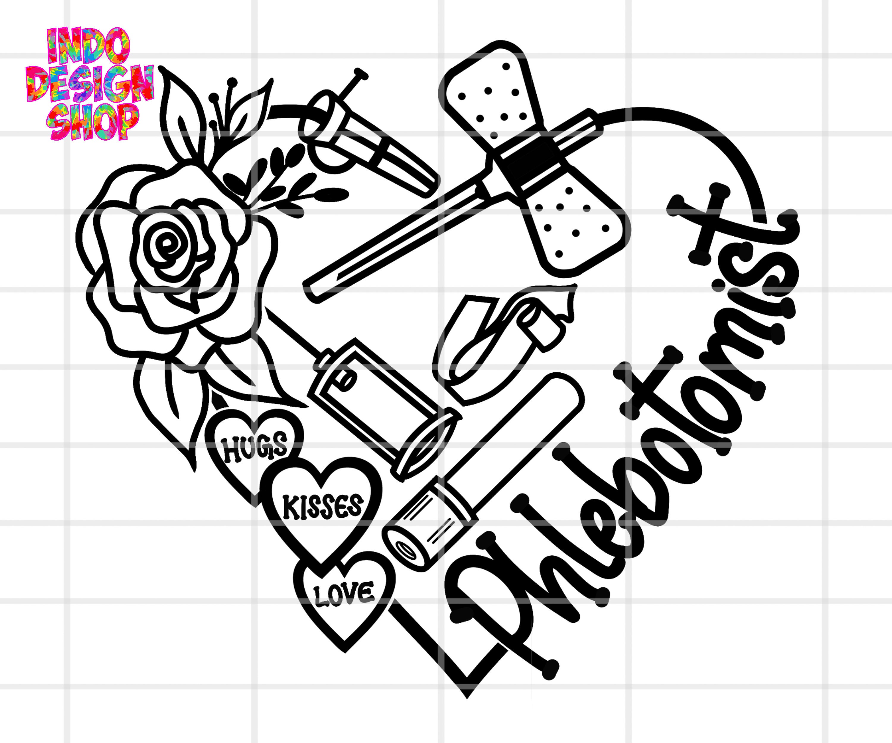 Phlebotomy Valentines Svg, Valentine Phlebotomist Svg, Valentine's Day ...