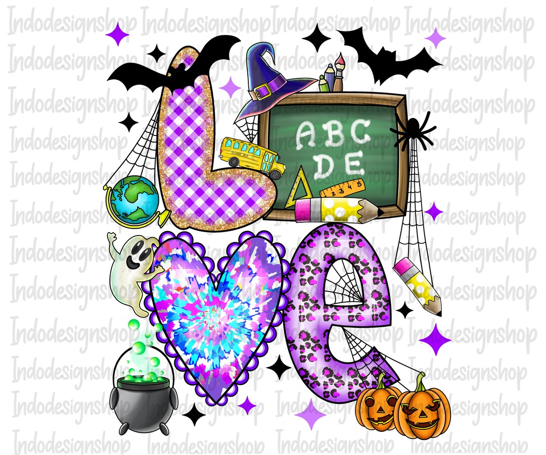 Halloween Teacher Png, Halloween Teacher Sublimation Design and Digital ...