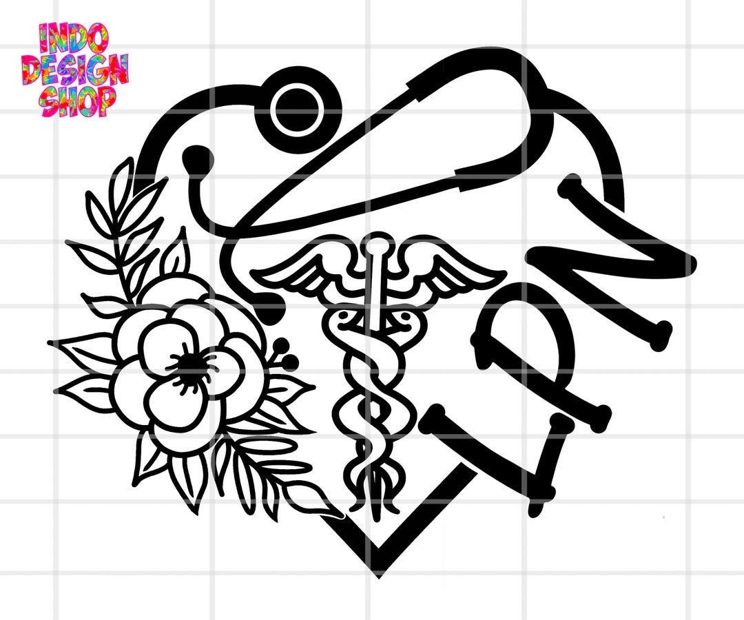 LPN Svg, Licensed Practical Nurse Svg Png, Floral LPN Svg File for ...