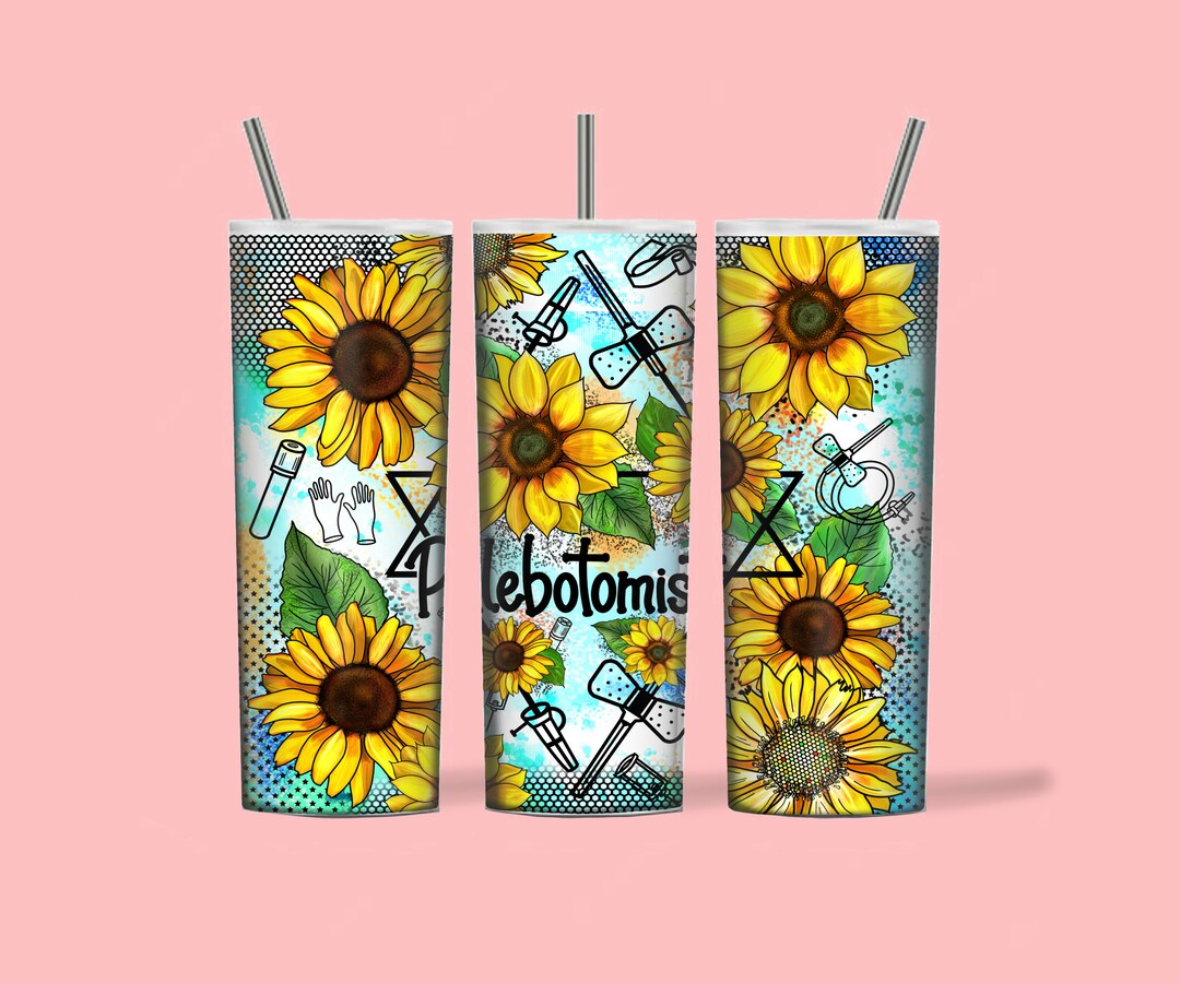 Summer Phlebotomist Tumbler Wrap Png, Sunflower Phlebotomist Tumbler ...