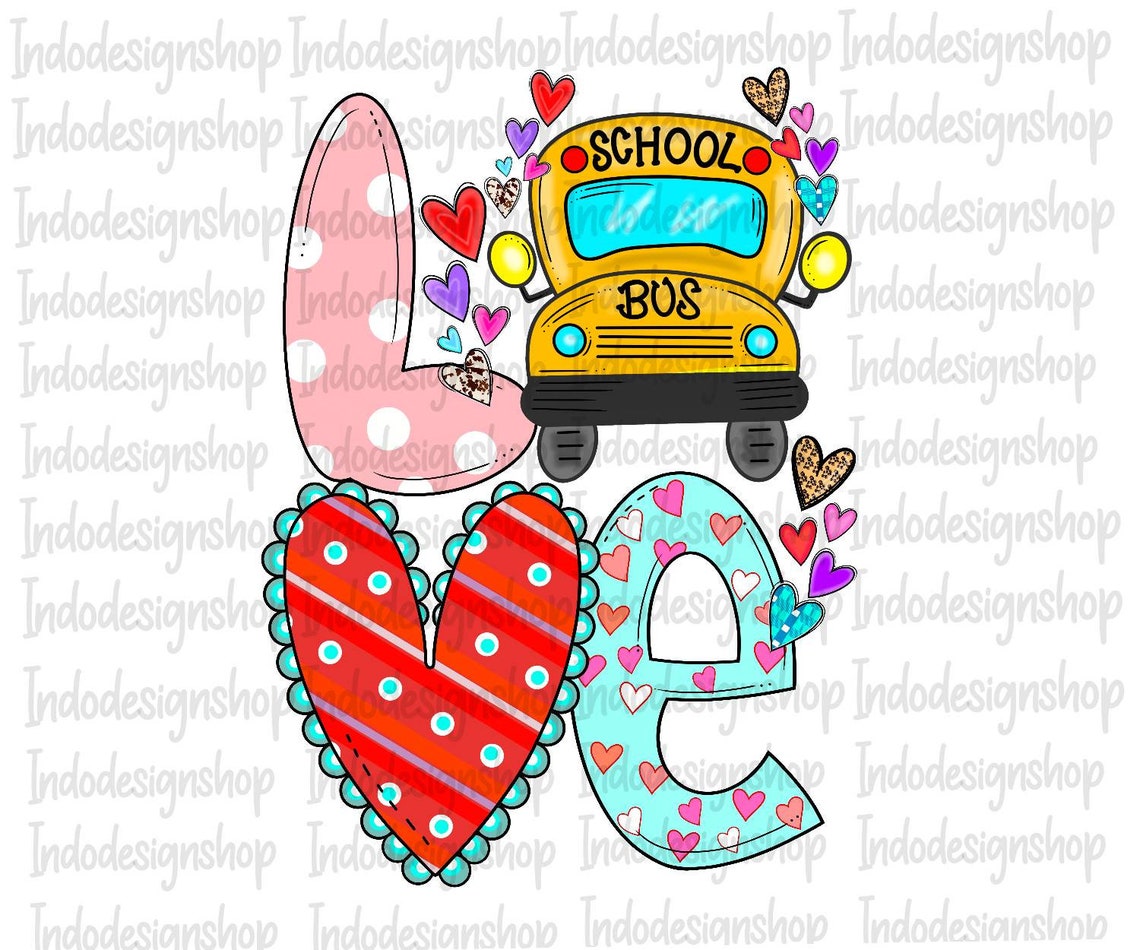 Valentine Bus Driver Png File for Sublimation and Digital - Etsy