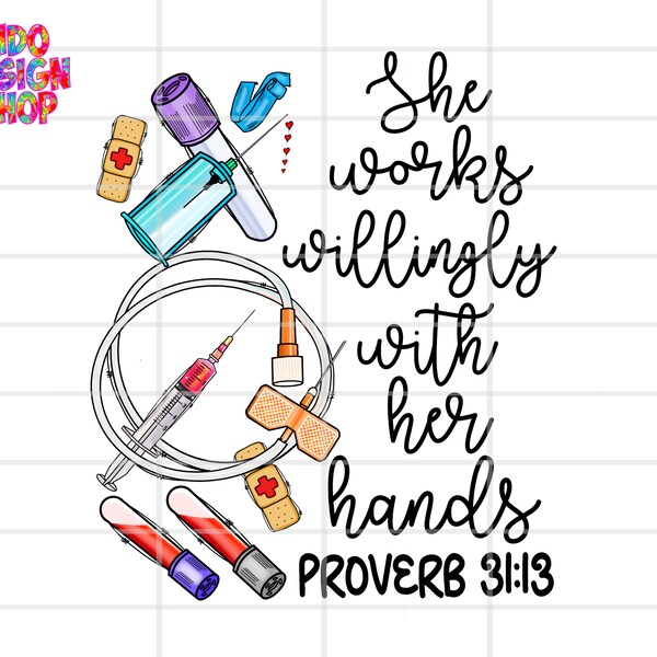 She Works Willingly With Her Hands Png - Etsy