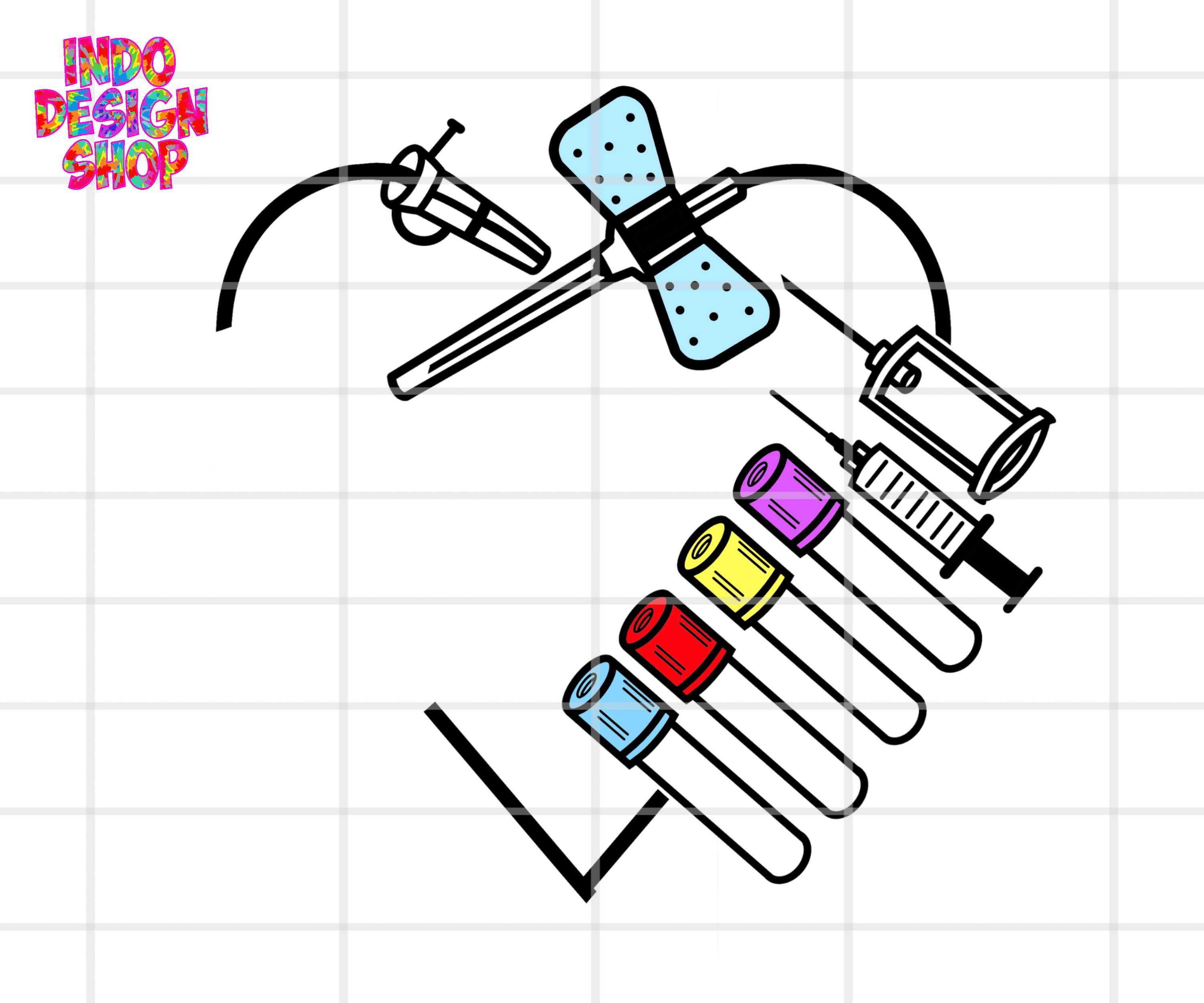 Phlebotomy SVG PNG: Butterfly Needle, Tubes Logo (digital Image) - Etsy
