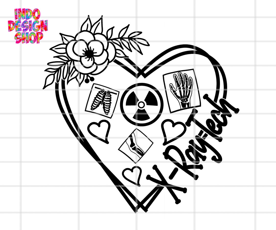 X-ray Tech Svg, X-ray Tech Svg Png, Floral X-ray Tech Svg File for ...