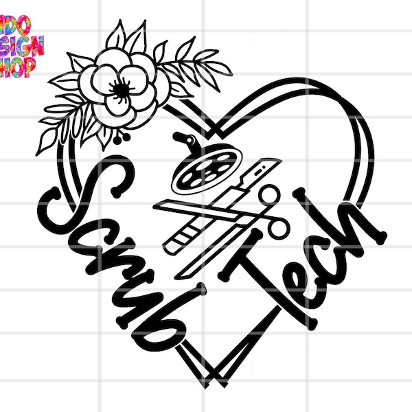 Scrub Tech Svg - Etsy
