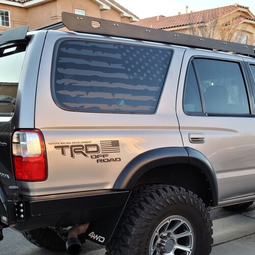 Toyota 4runner Text With Flag Vinyl Decal - Etsy