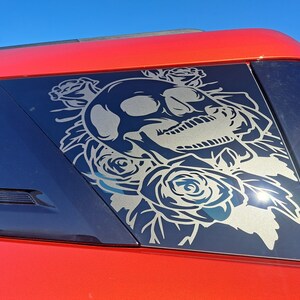 Fits 2021-2024 Ford Bronco Sport Skeleton With Roses 3rd Quarter Window ...