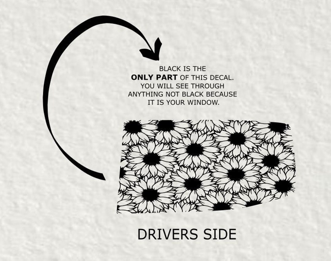 Sunflower Bunch Pattern Vinyl Window Decal Fits 2005-2023 - Etsy