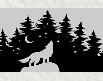 Howling Wolf Vinyl Decal for Car Truck or Jeep Wrangler - Etsy