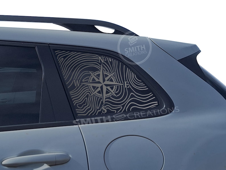 Fits 2014-2022 Jeep Cherokee LINES ONLY Topographic With Compass Vinyl ...