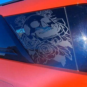 Fits 2021-2024 Ford Bronco Sport Skeleton With Roses 3rd Quarter Window ...