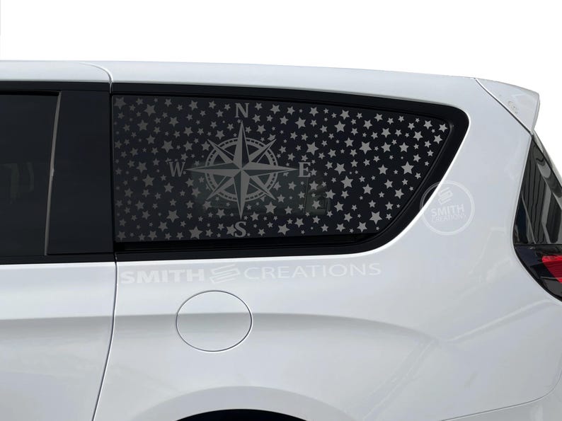Fits Chrysler Pacifica & Voyager 2017 - 2026 3rd Quarter Window Stars ...