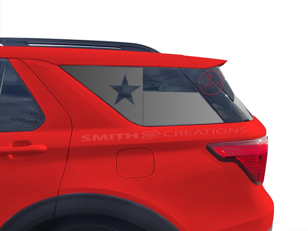 Fits 2020-2025 Ford Explorer State of Texas Flag Vinyl Decal for 3rd ...