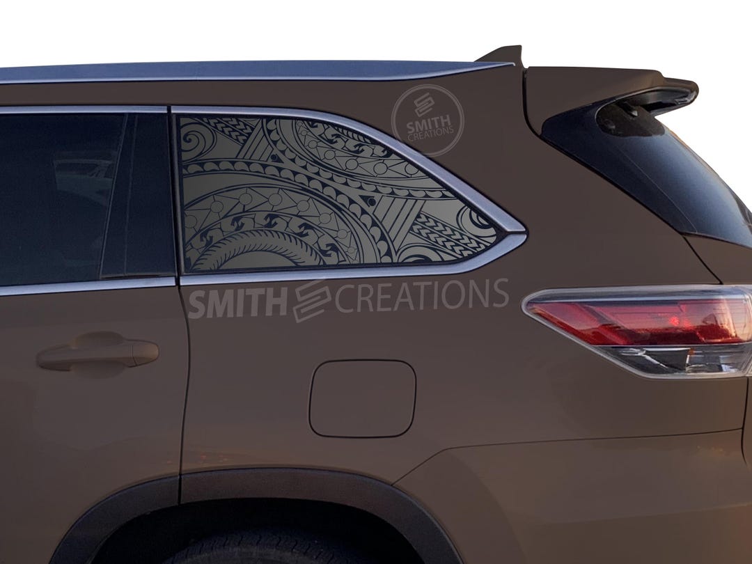 Fits 2014-2019 Toyota Highlander 3rd Quarter Window Unique Tribal ...