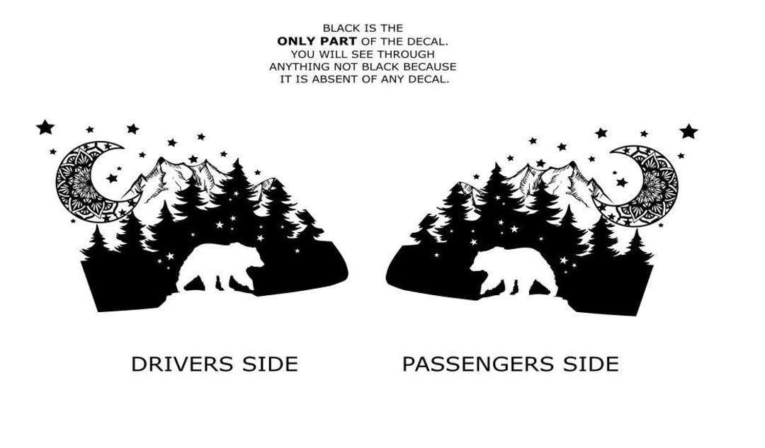 Fits 2014-2022 Jeep Cherokee Mandala Starry Night Window Vinyl Decal ...