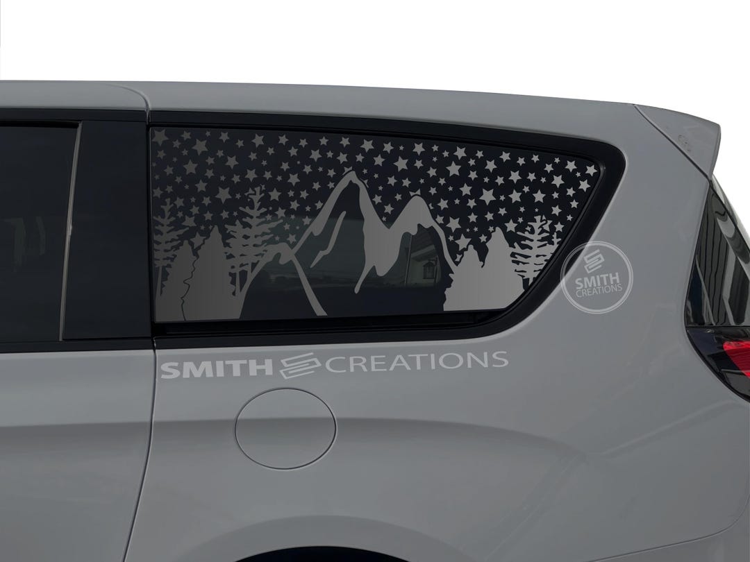 Fits Chrysler Pacifica & Voyager 2017 - 2026 3rd Quarter Window Stars ...