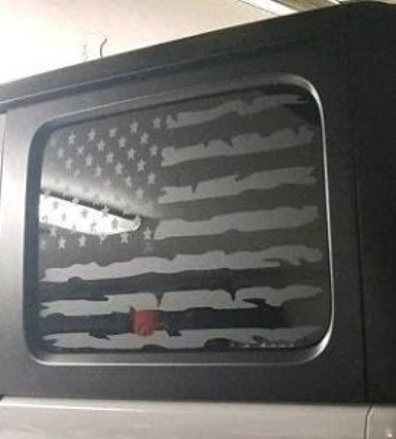 Distressed American Flag Vinyl Window Decal Choose a Size - Etsy