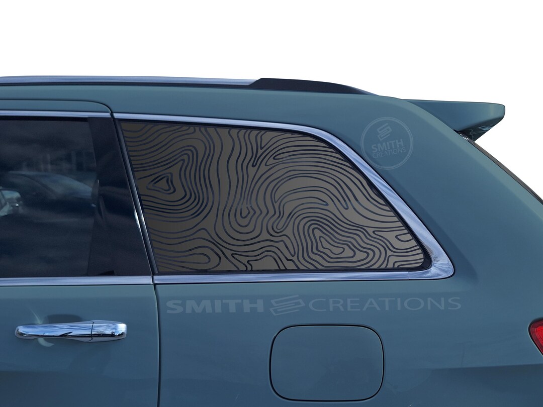 Fits 2011-2021 3rd Quarter Jeep Grand Cherokee Window Topo Topographic ...