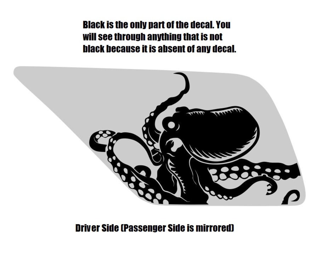 No TRIMMING NEEDED Fits 2003-2009 Toyota 4runner Octopus Window Decal ...