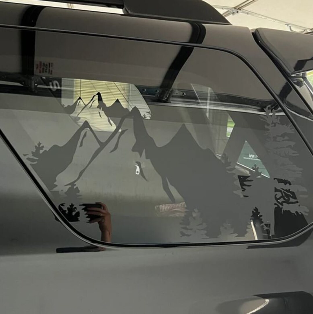 Fits 2010-2024 Toyota 4runner Rear Side Windows Mountain With Trees ...