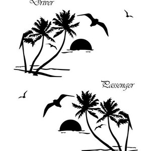 Fits 2021 2024 Ford Bronco Sport Sunset on the Beach Palm Trees With ...