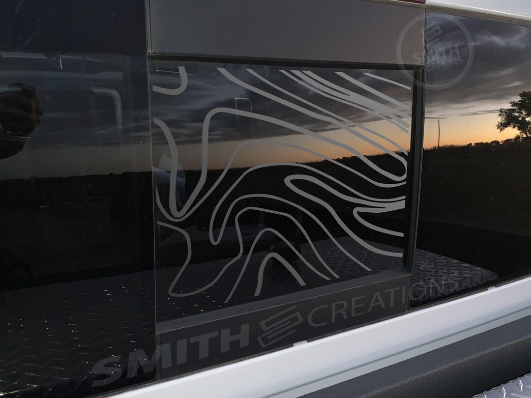 Fits 2009-2021 Dodge Ram Truck Rear Sliding Window Decal Lines Only ...