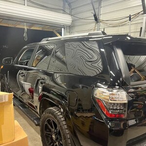 Fits 2010-2024 Toyota 4runner Rear Side Windows Topo Decal Sticker ...