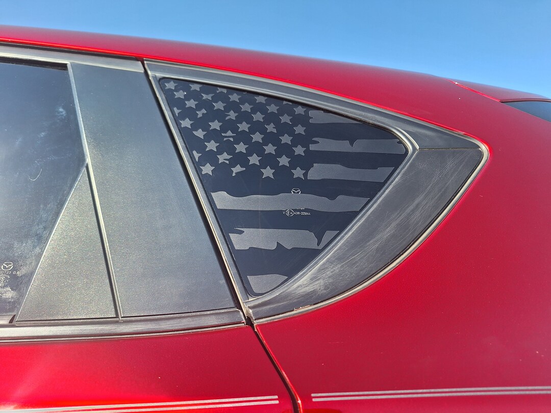 Fits Mazda CX-5 2017 2023 Distressed American Flag Vinyl Window Decal ...