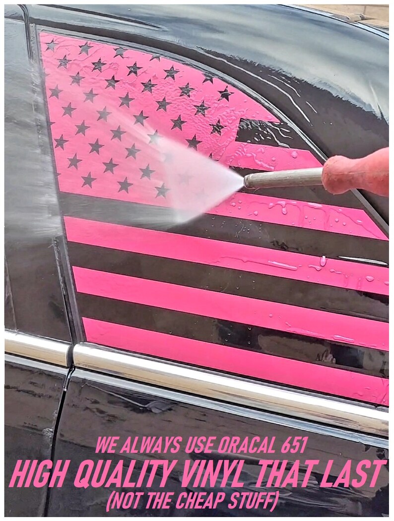 Distressed American Flag Vinyl Window Decal Choose a Size - Etsy