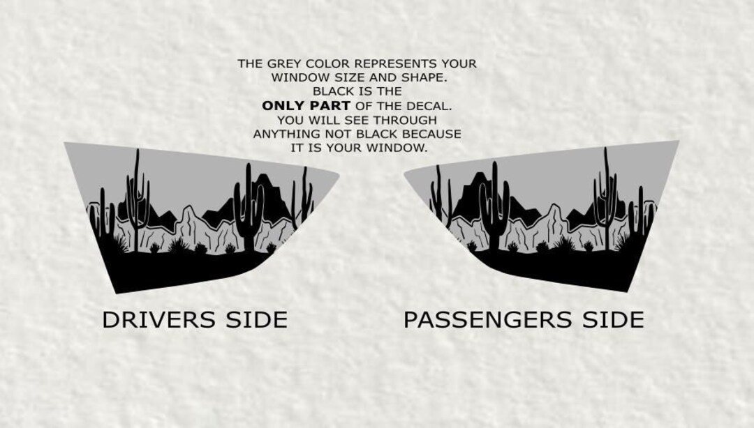 Fits 2013-2019 Ford Escape Desert 3rd Window Decal 2013 2014 2015 2016 ...