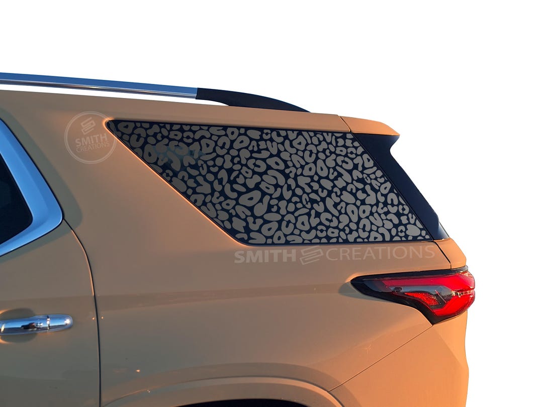 Fits 2018-2023 Chevy Traverse Rear 3rd Quarter Window Cheetah Spots ...
