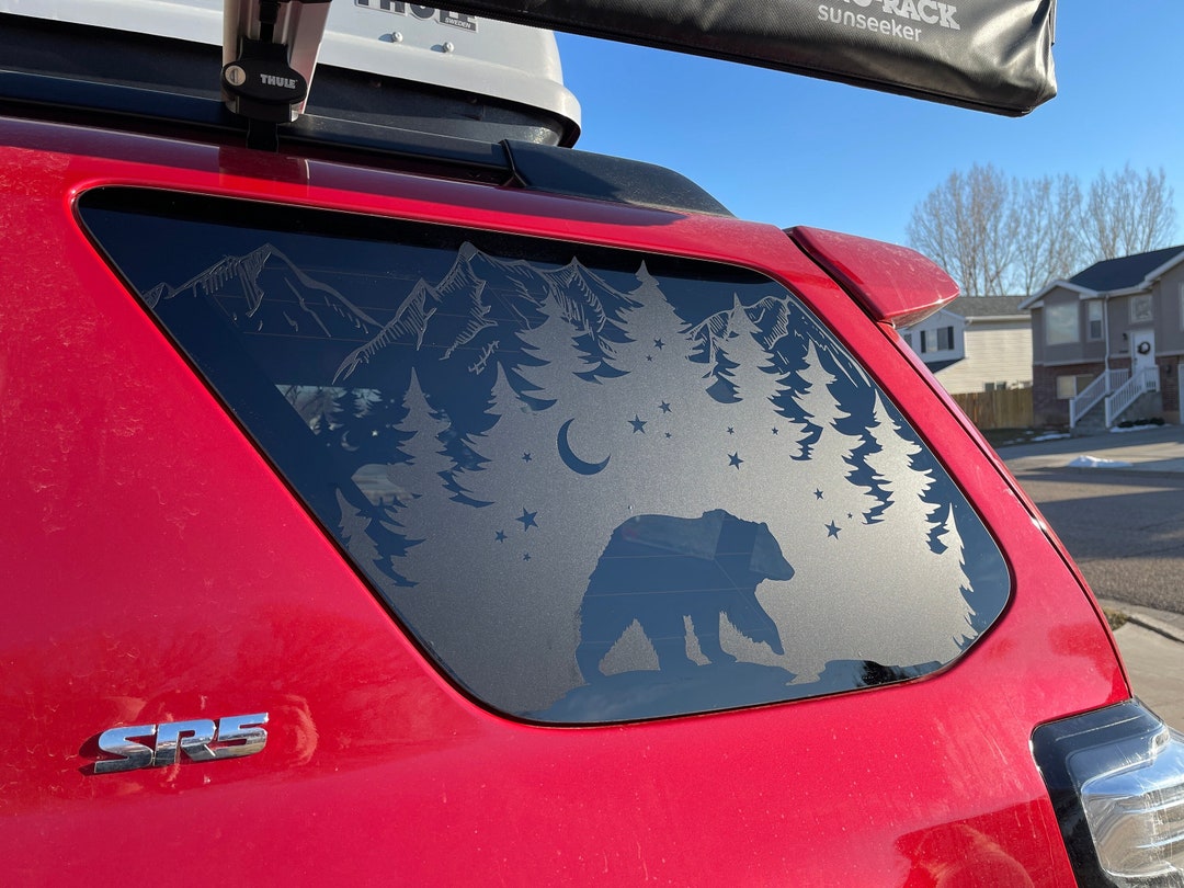 Fits 2010-2024 Toyota 4runner Rear Side Windows Bear Mountain Night Sky ...