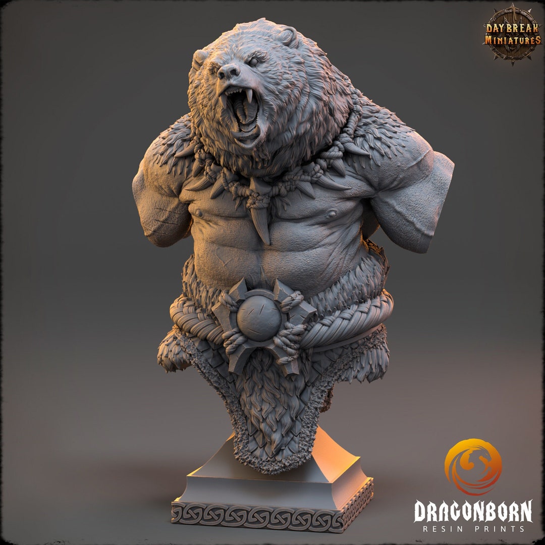 Carnag Angman - Ursine Warrior Bust - D&D Dnd Wargaming RPG Fantasy ...