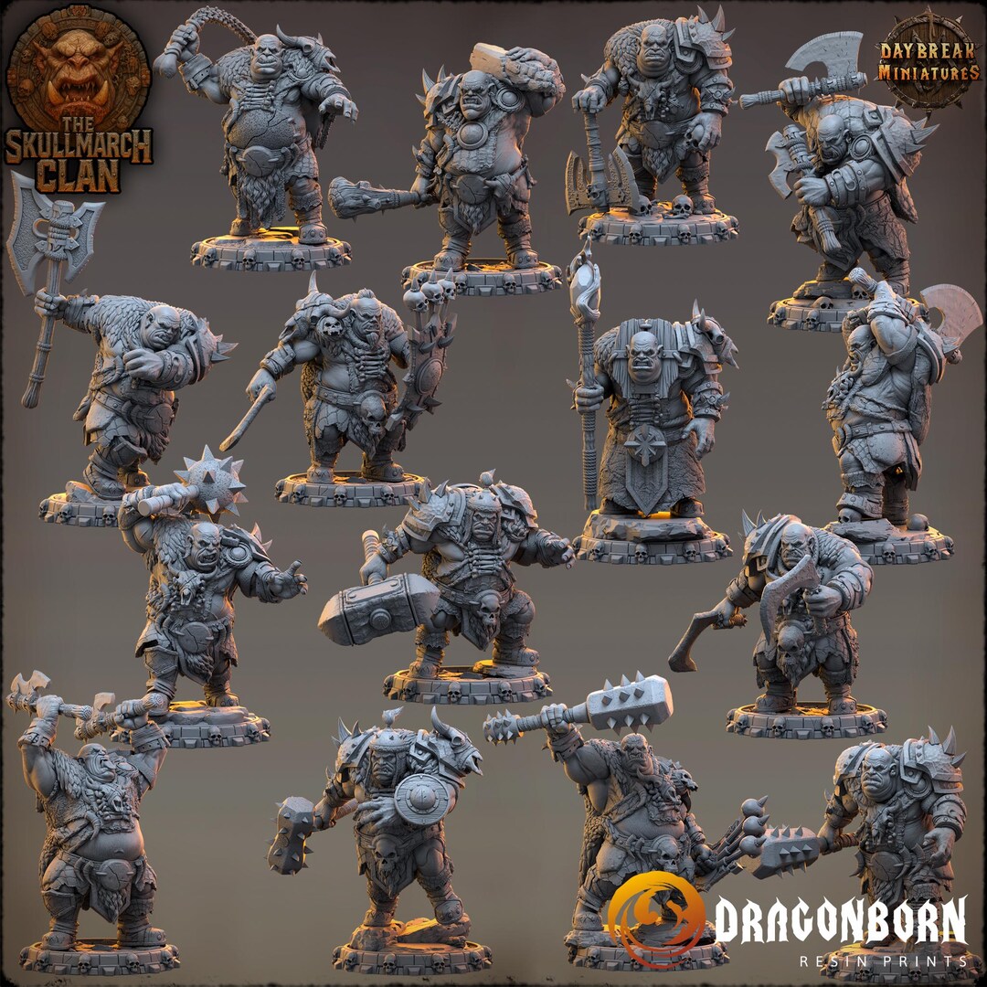 The Skullmarch Clan - Ogre Warriors - D&D - RPG - Wargaming Miniatures ...