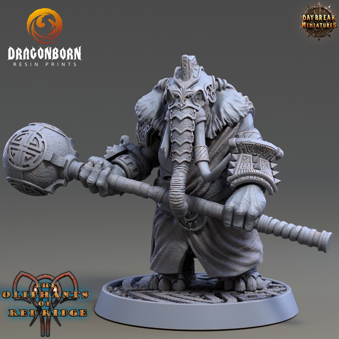 Shurbe Spherius - Oliphant Warrior Dnd RPG Wargaming Daybreak ...
