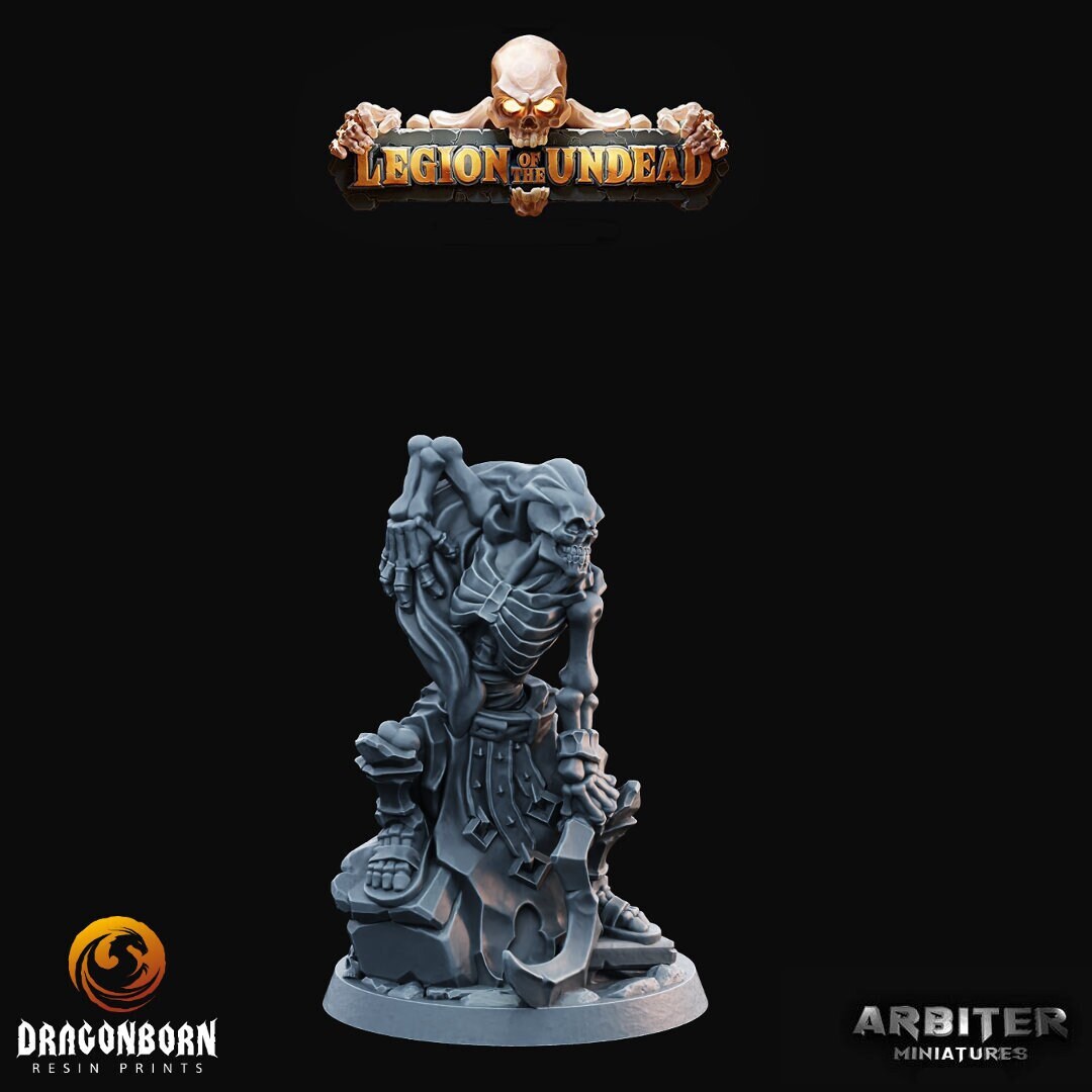 Skeleton Scythe 2 D&D 9th Age Kings of War Tabletop - Etsy