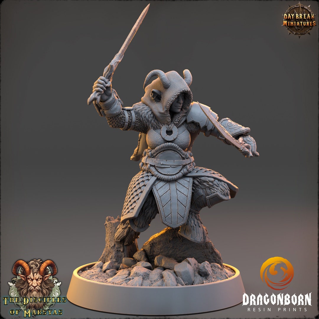 Meevhinia Sharpeye Satyr Warrior Dnd RPG Wargaming Miniatures D&D 9th ...