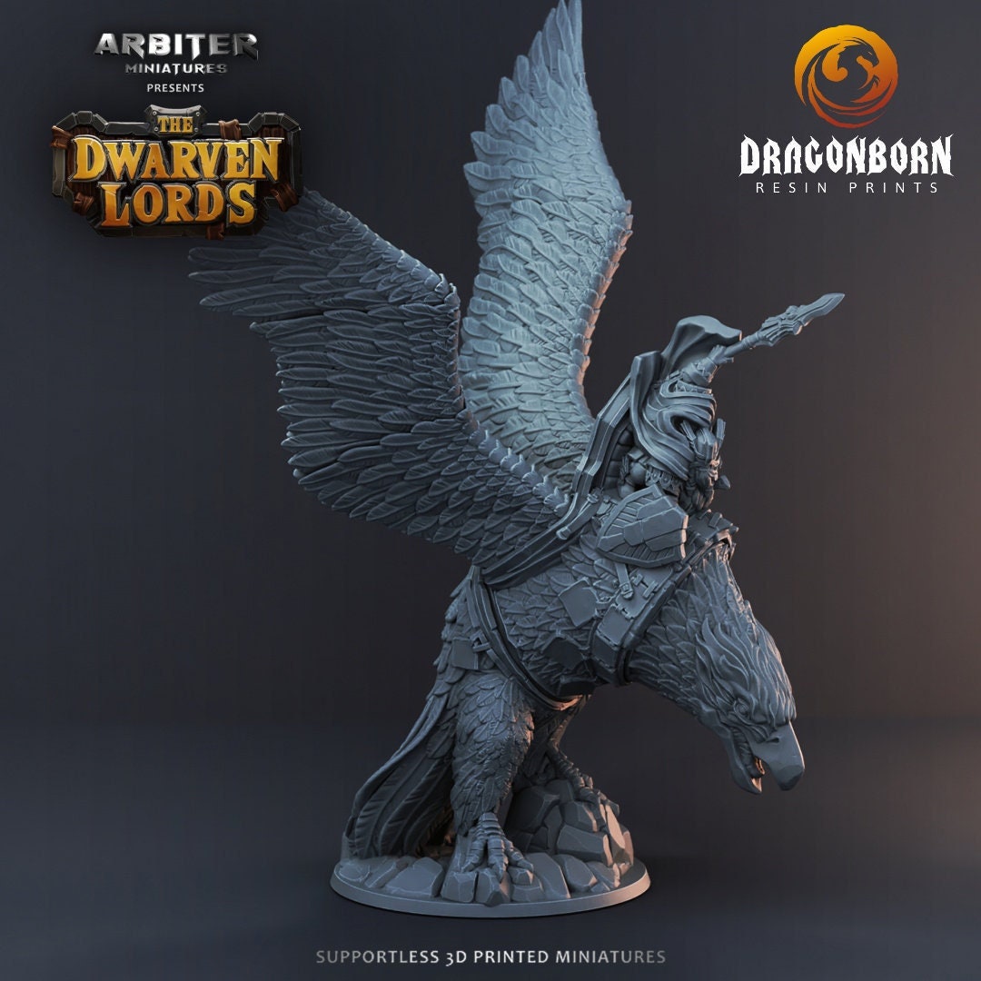 Dwarf King on Eagle - D&D - 9th Age - Kings of War - Tabletop Wargaming ...