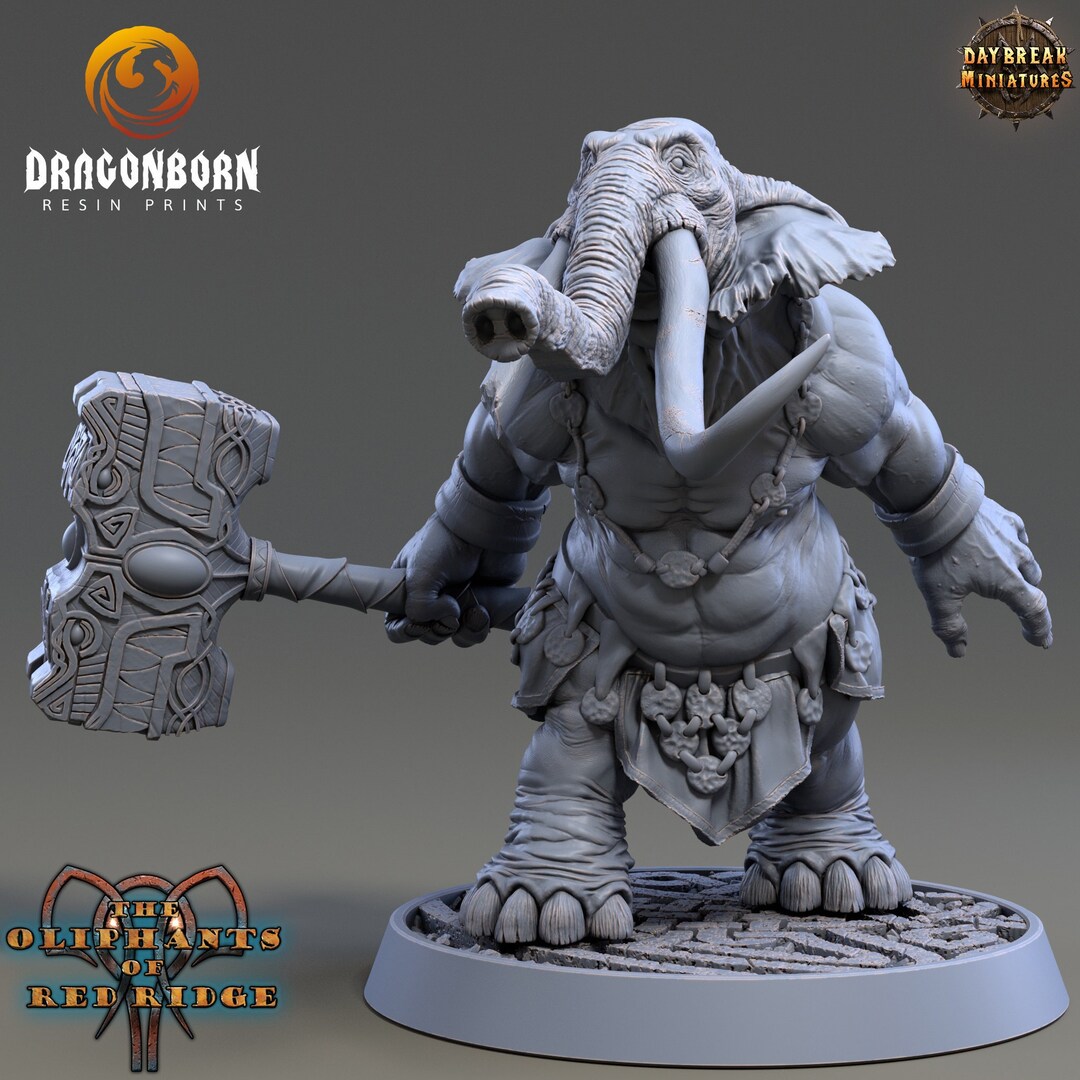Harawat Mauler Oliphant Warrior Dnd RPG Wargaming Daybreak Miniatures ...