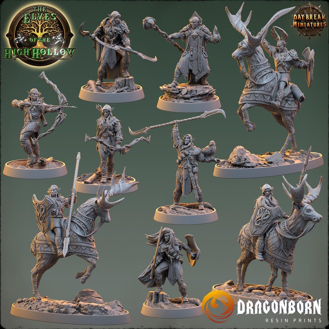 The Elves of the High Hollow Set - Elf - D&D Dnd RPG Fantasy Tabletop ...