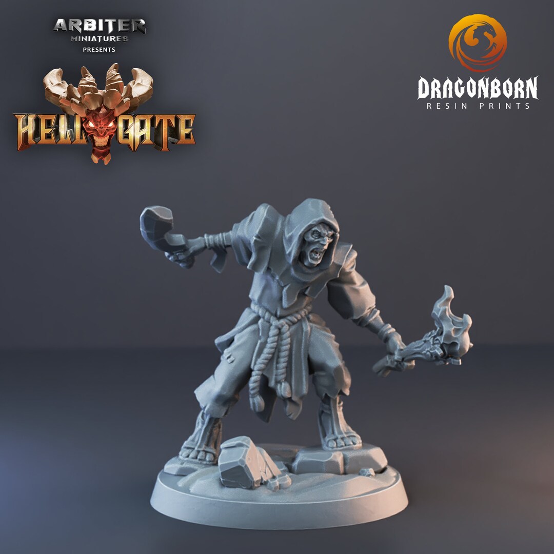 Hellgate Cultist 03 D&D 9th Age Kings of War Tabletop Wargaming Dnd RPG ...