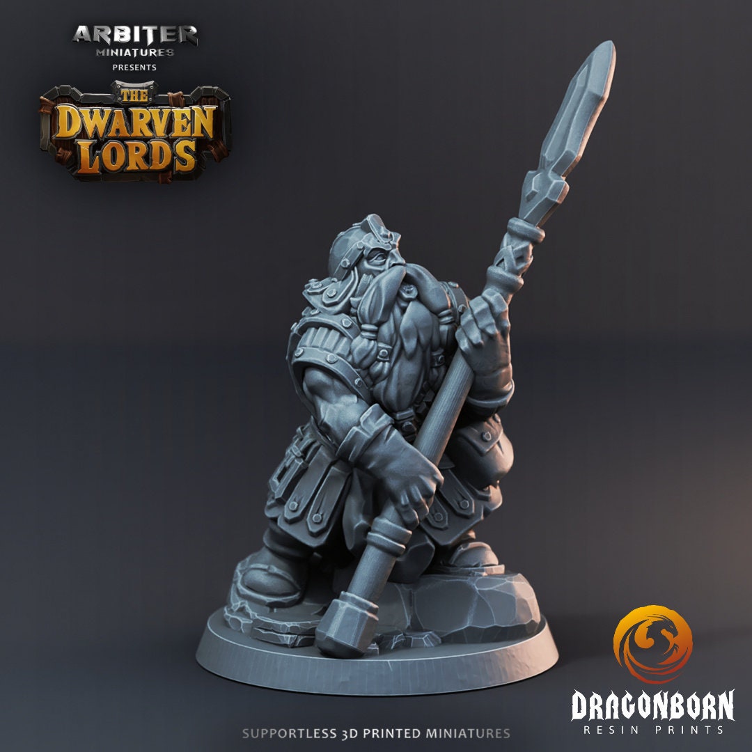 Dwarf Male Spear 4 - D&D - 9th Age - Kings of War - Tabletop Wargaming ...