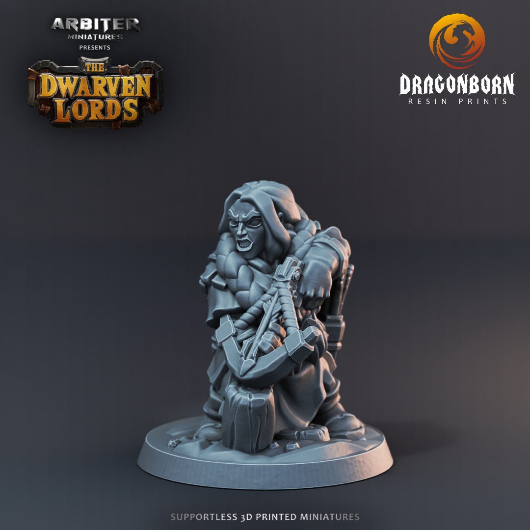 Dwarf Female Archer 2 D&D 9th Age Kings of War Tabletop Wargaming Dnd ...