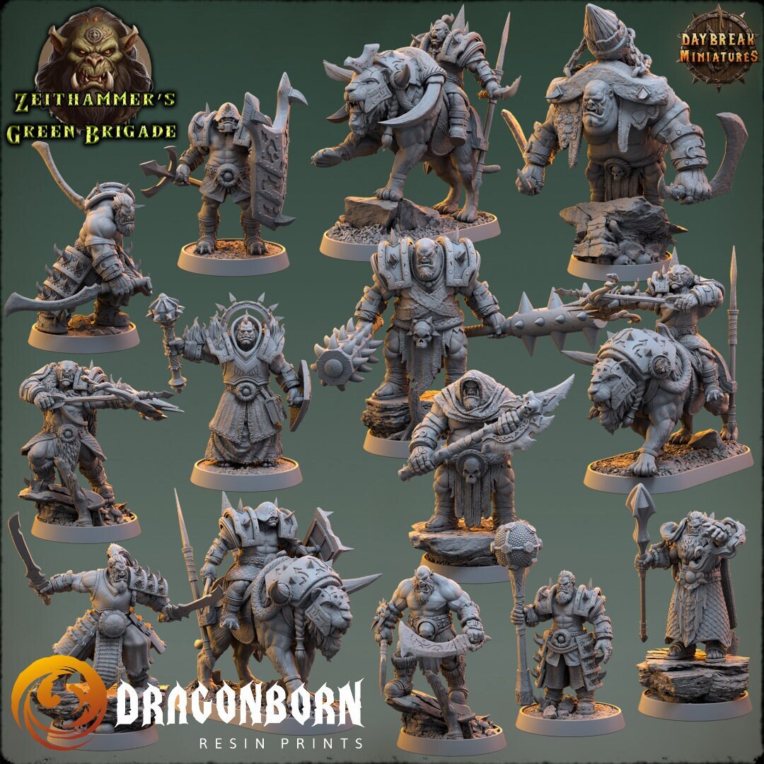 Zeithammer’s Green Brigade - Orks - Orcs - D&D Dnd RPG Fantasy Tabletop ...
