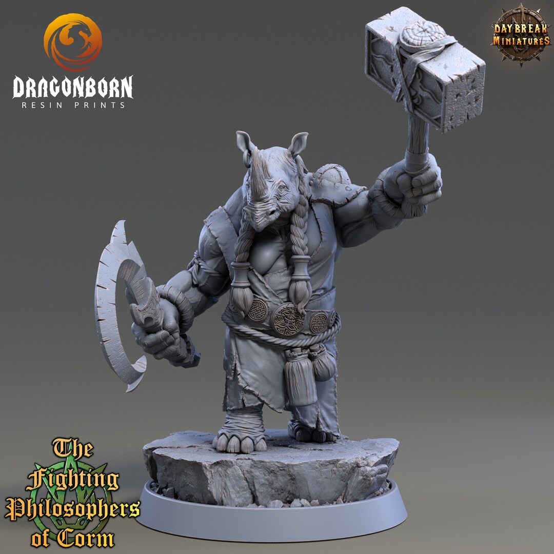 Myia Slingcrush - Rhinokin Rhino - D&D Dnd RPG Fantasy Wargaming ...